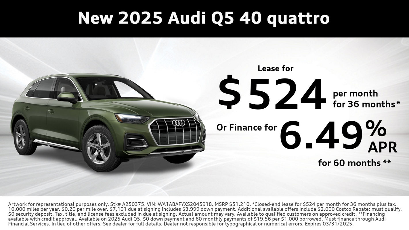 Audi Lease Specials & Deals in Mission Viejo, CA | New Audi Specials