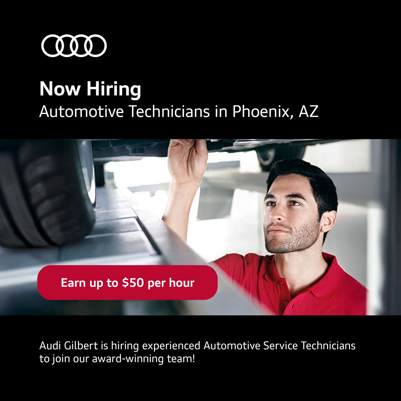 Now Hiring Service Technicians | Audi Gilbert
